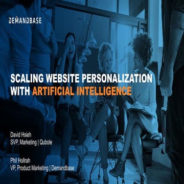 Scaling Website Personalization with Artificial Intelligence | PPT