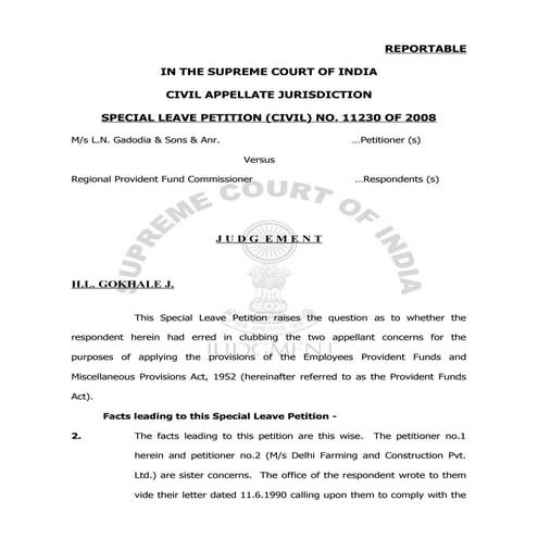 Sc allows clubbing of two establishments as one | PDF