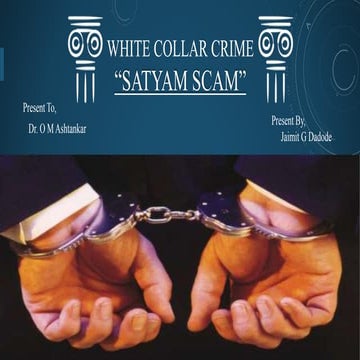 Satyam Scam presentation | PPT