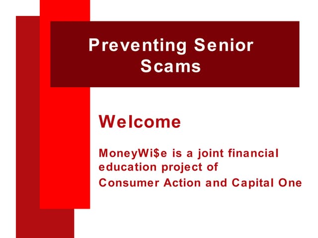 Scam types and its avoidance | PPT