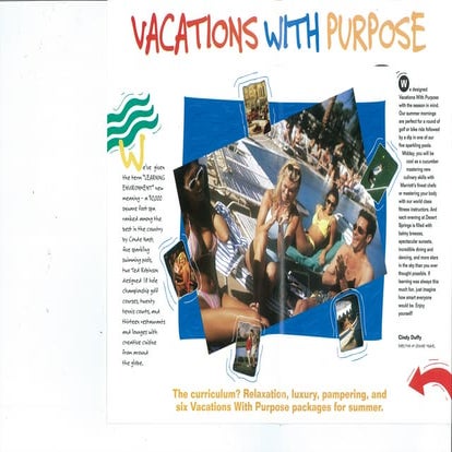 Vacations With Purpose Brochure - JW Marriott Desert Springs Resort | PDF