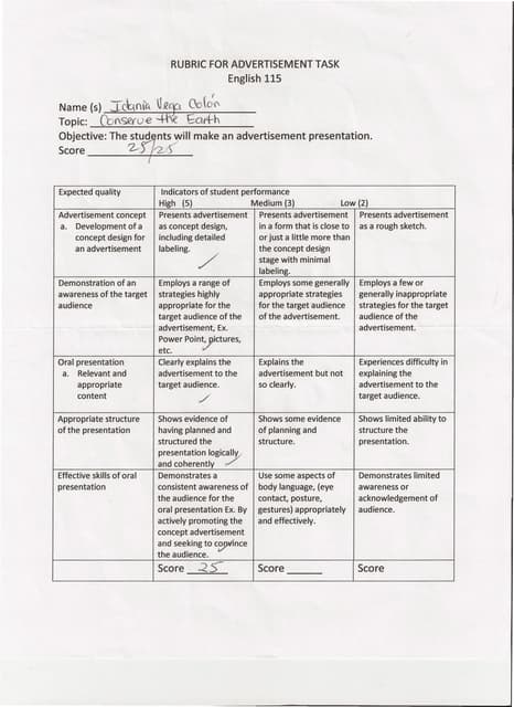 Skit Rubric | PDF | Education