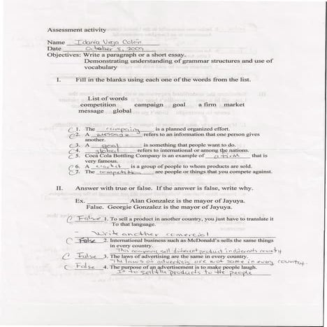 Assessment activity | PDF