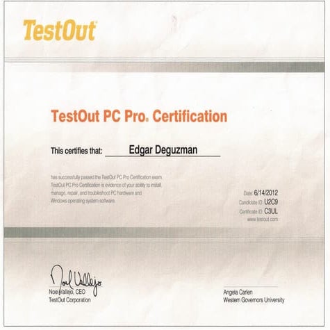 TestOut PC Pro | PDF