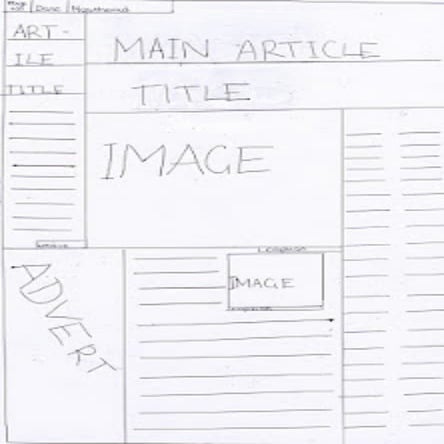 The inside page layout for my Final Newspaper design: | PDF