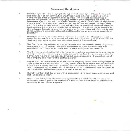 Contributors Release Form | PDF