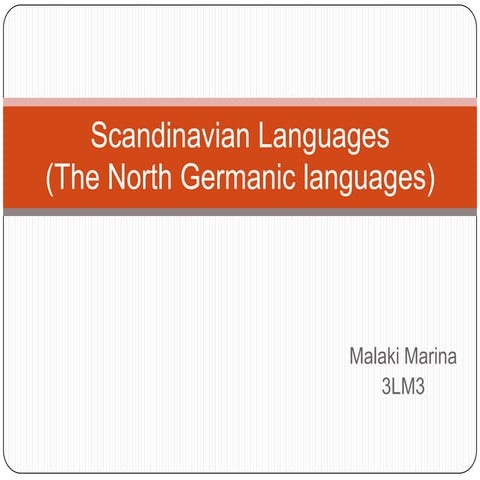 Scandinavian languages (The North Germanic languages) | PPT