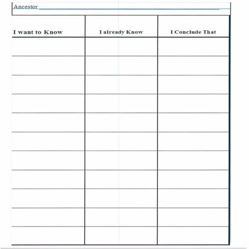 Genealogy Research Logs and Forms | PDF