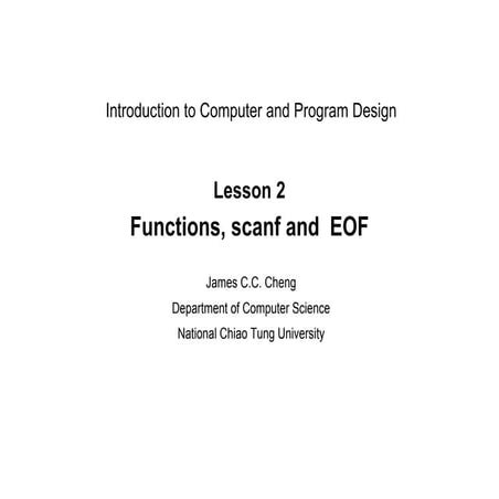 Funções, Scanf, EOF | PDF