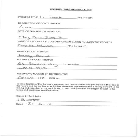 Contributor Release Form | PDF