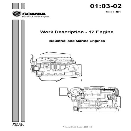 Scania industrial and marine engines 12 litre engine service repair ...