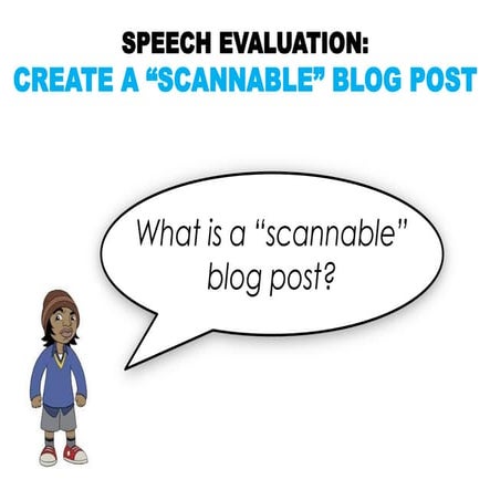 Scannable Blog Post Reflection (Y | PPT