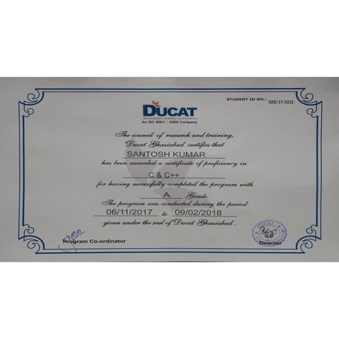 C/C++ course completion | PDF