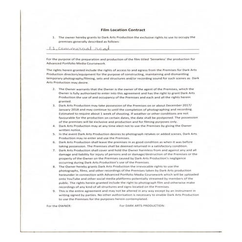 Location Contract and Equipment Rental contract signed | PDF