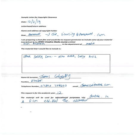 Copyright Clearance - Paramount | PDF