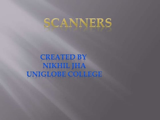 Scanners | PPTX