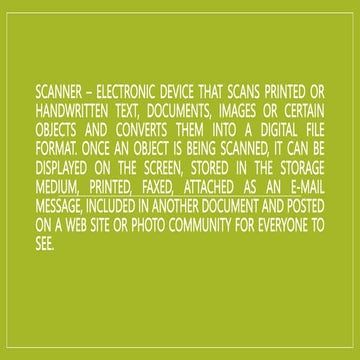 DIFFERENT TYPES OR CLASSIFICATION OF SCANNER | PPTX