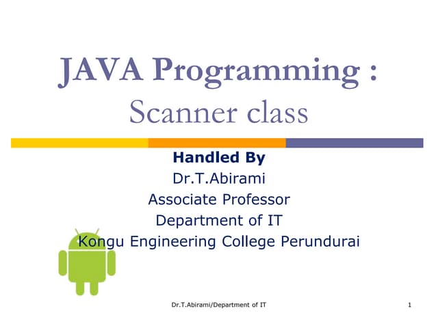 Scanner Class Java Ppt Programming Languages Computing 1070
