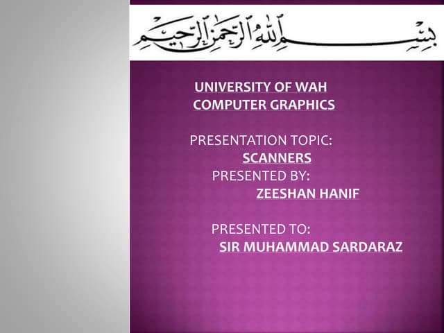 DIFFERENT TYPES OR CLASSIFICATION OF SCANNER | PPTX