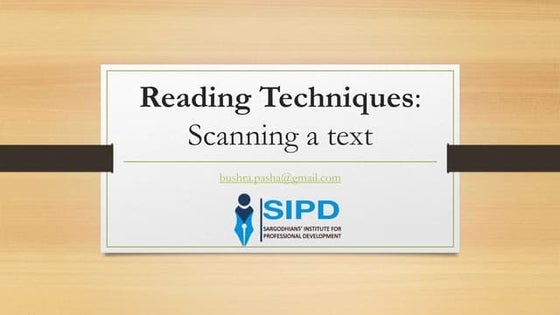Skimming & Scanning | PPT