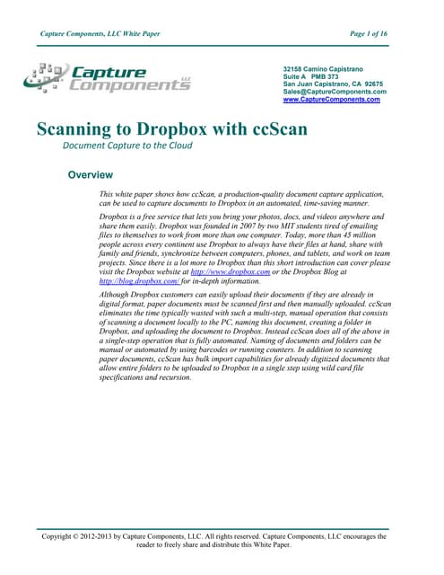 Scan Import And Automatically File Documents To Dropbox With Ccscan Pdf