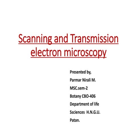 transmission Electron Microscopy (Tem) | PPTX