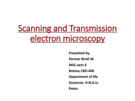 transmission Electron Microscopy (Tem) | PPT