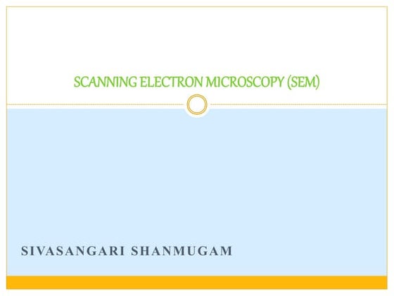 Difference between SEM and TEM | PPT