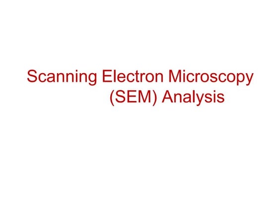 Scanning Electron Microscope-Introduction | PPT