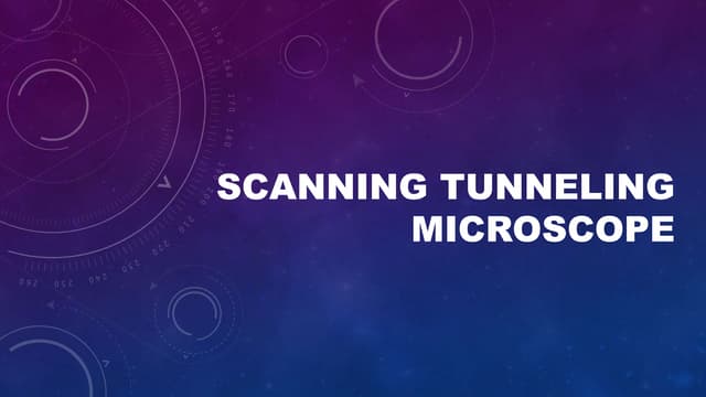 Scanning Tunneling Microscope Pptx Chemistry Science