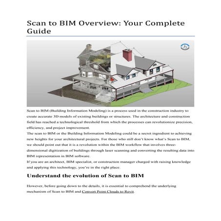 Scan to BIM Overview: Your Complete Guide | PDF