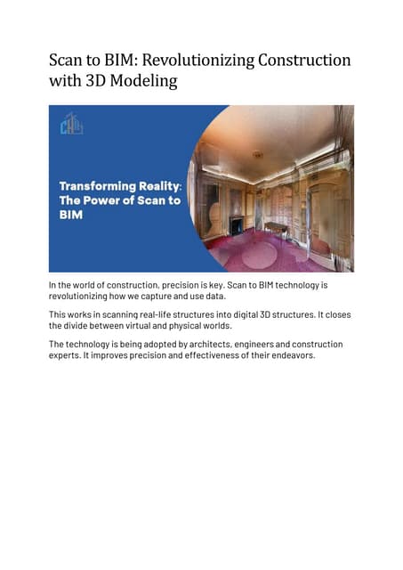 Benefits of Point Cloud to Revit Modeling for Architectural Projects.pdf | Cloud Computing ...