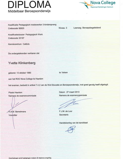 scan MAVO diploma 1979 | PDF