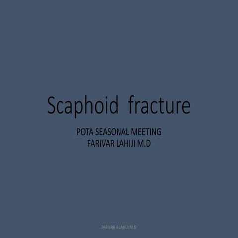 Blood supply & fractures of scaphoid | PPTX
