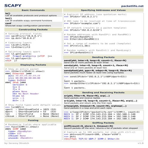 Scapy | PDF