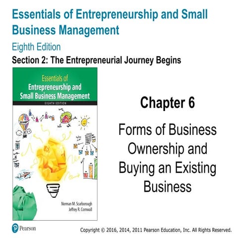 Forms of Business Ownership and Buying an Existing Business | PPTX