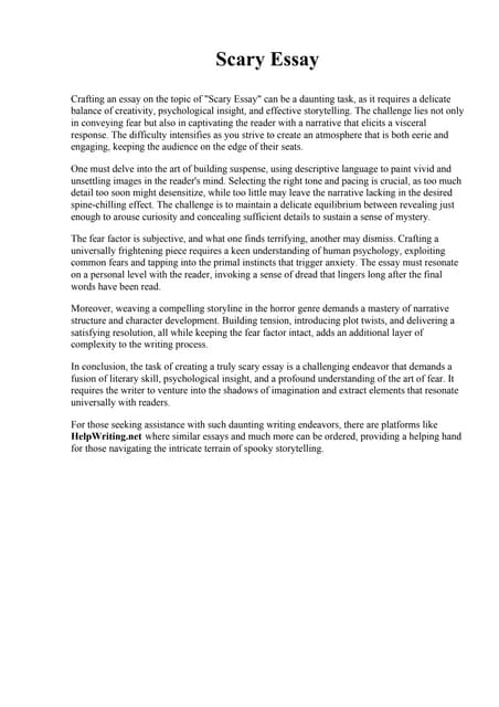 Narrative Essay On Fear. Pacifica Graduate Institute | PDF