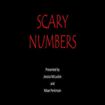 Scary numbers | PPTX