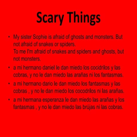 Scary things | PPTX