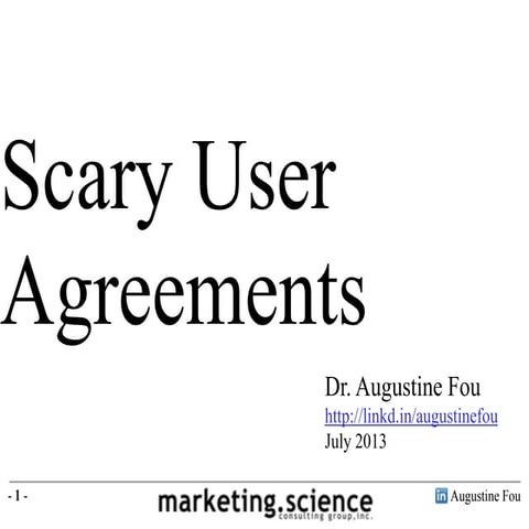 Scary User Agreements of Popular Sites by Augustine Fou | PPT