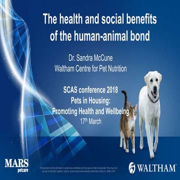 The health and social benefits of the human-animal bond | PPTX