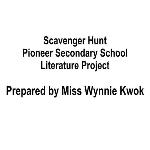 Scavenger Hunt Sample | PPT