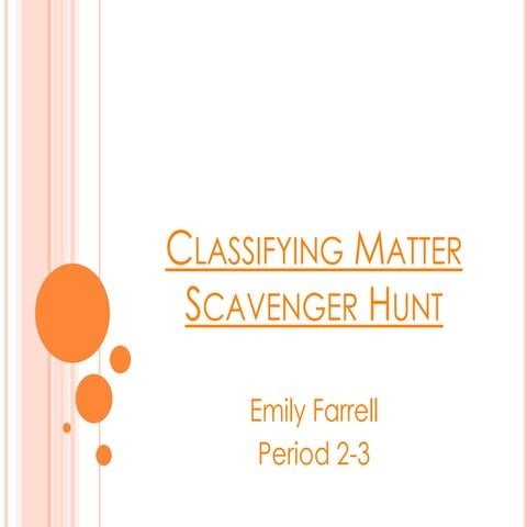 Classifying Matter Scavenger Hunt | PPTX