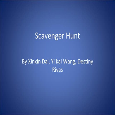 Scavenger hunt | PPT