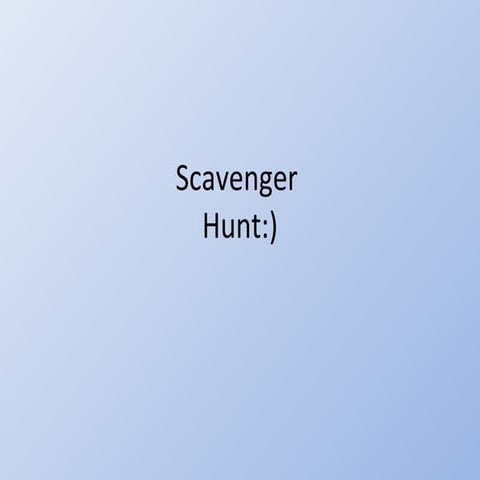 Scavenger hunt | PPT
