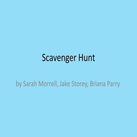Scavenger hunt ppt | PPT
