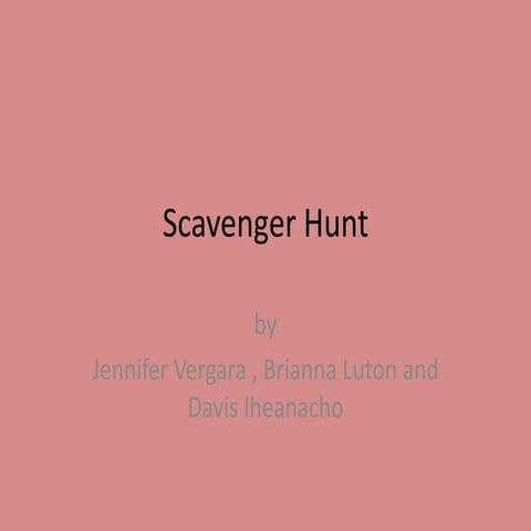 Group 4 scavenger hunt powerpoint | PPTX