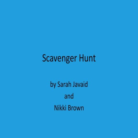 Group 4 scavenger hunt powerpoint | PPTX