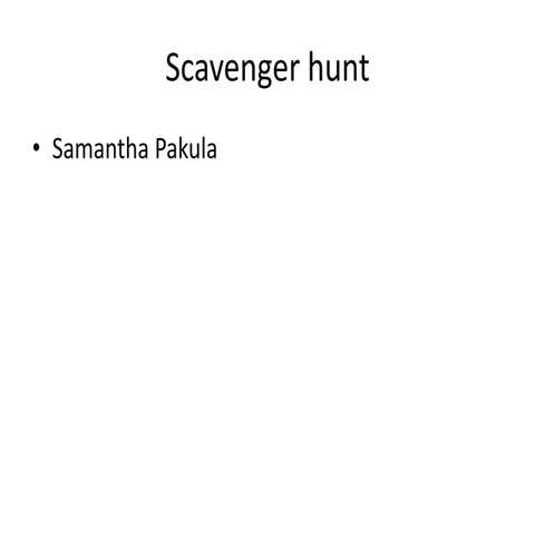 Scavenger hunt | PPT