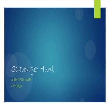 Scavenger hunt | PPT